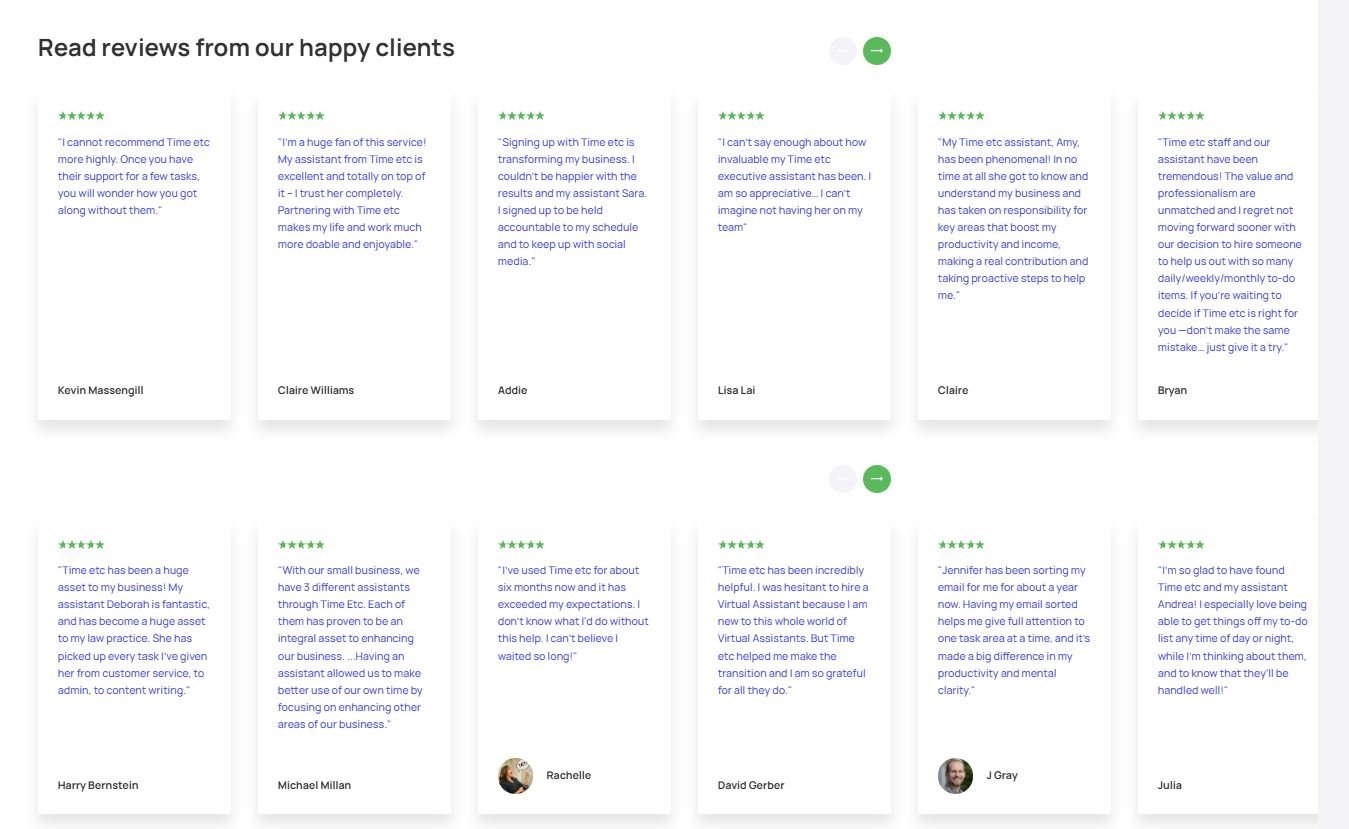 Best Virtual Assistant Service Provider Time Etc: Unmatched Efficiency ...